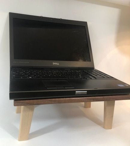 Mini Desk/ Tiny Table / Laptop Stand Light Walnut and Maple Wood, Small ...