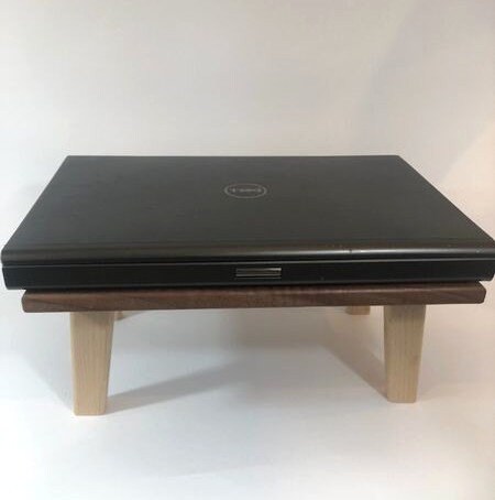 Mini Desk/ Tiny Table / Laptop Stand Light Walnut and Maple Wood, Small ...