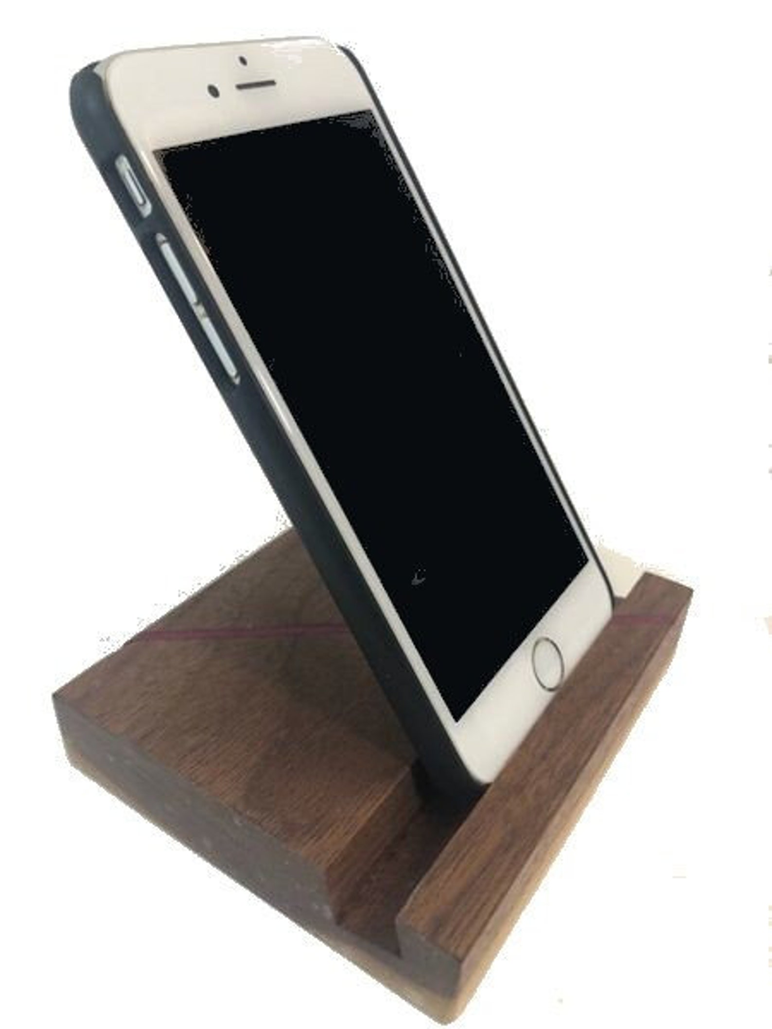 Phone & Tablet Stand - Rustic Walnut and Bloodwood Inlay - Etsy