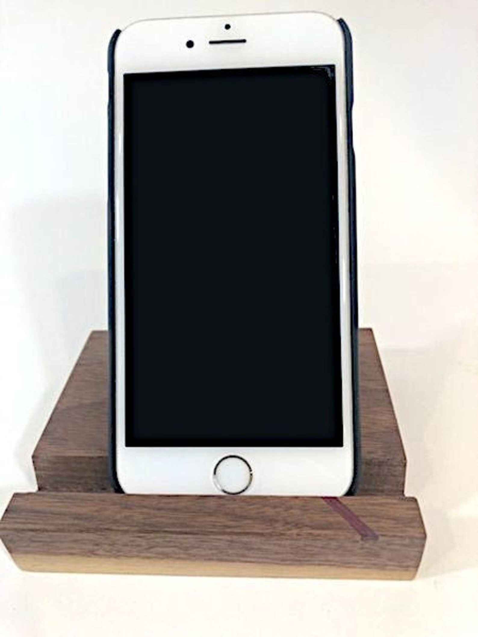 Phone & Tablet Stand - Rustic Walnut and Bloodwood Inlay - Etsy