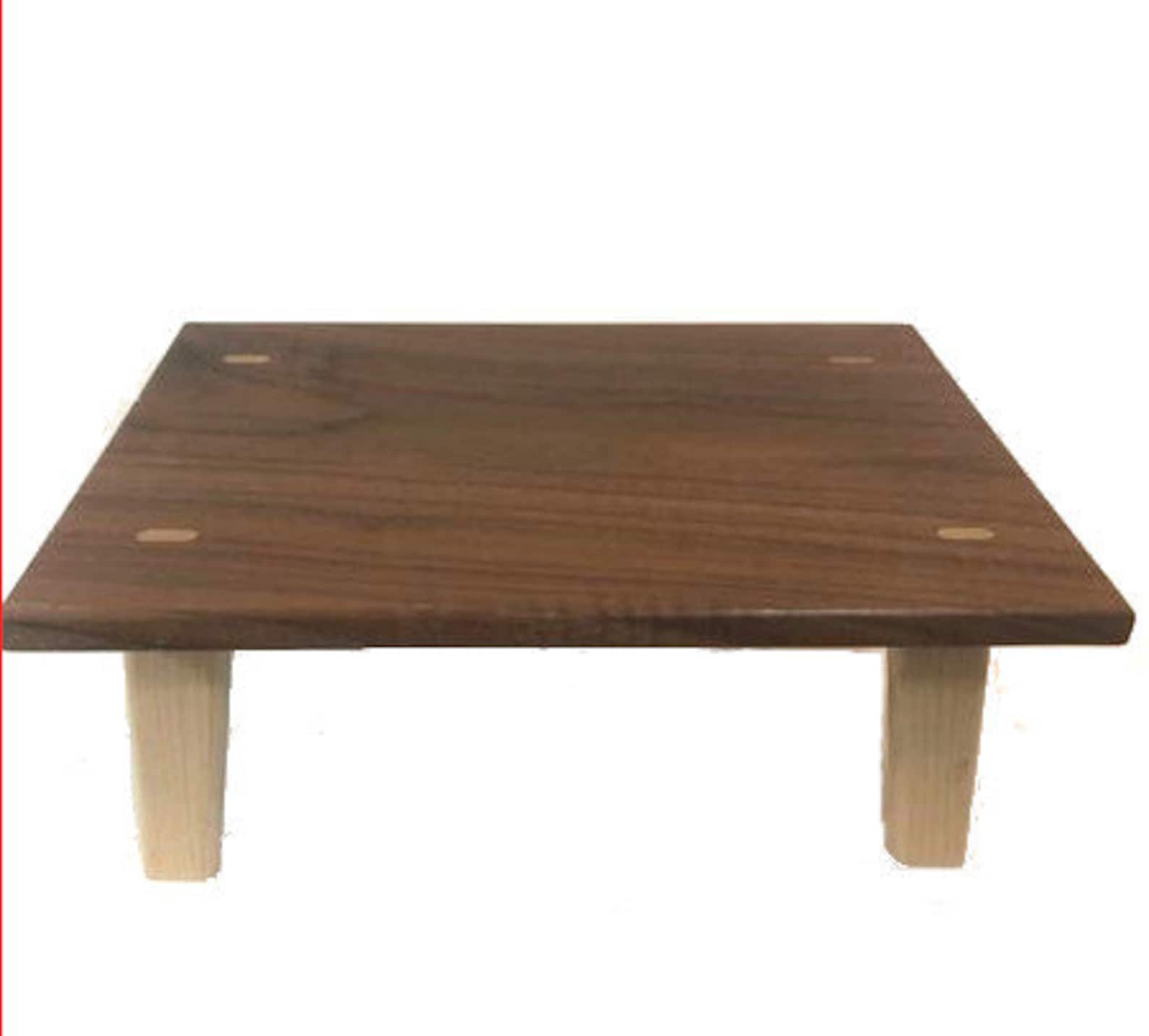 Mini Desk/ Tiny Table / Laptop Stand Light Walnut and Maple Wood, Small ...