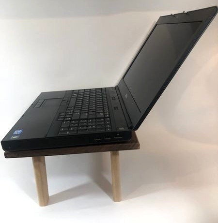 Mini Desk/ Tiny Table / Laptop Stand Light Walnut and Maple Wood, Small ...