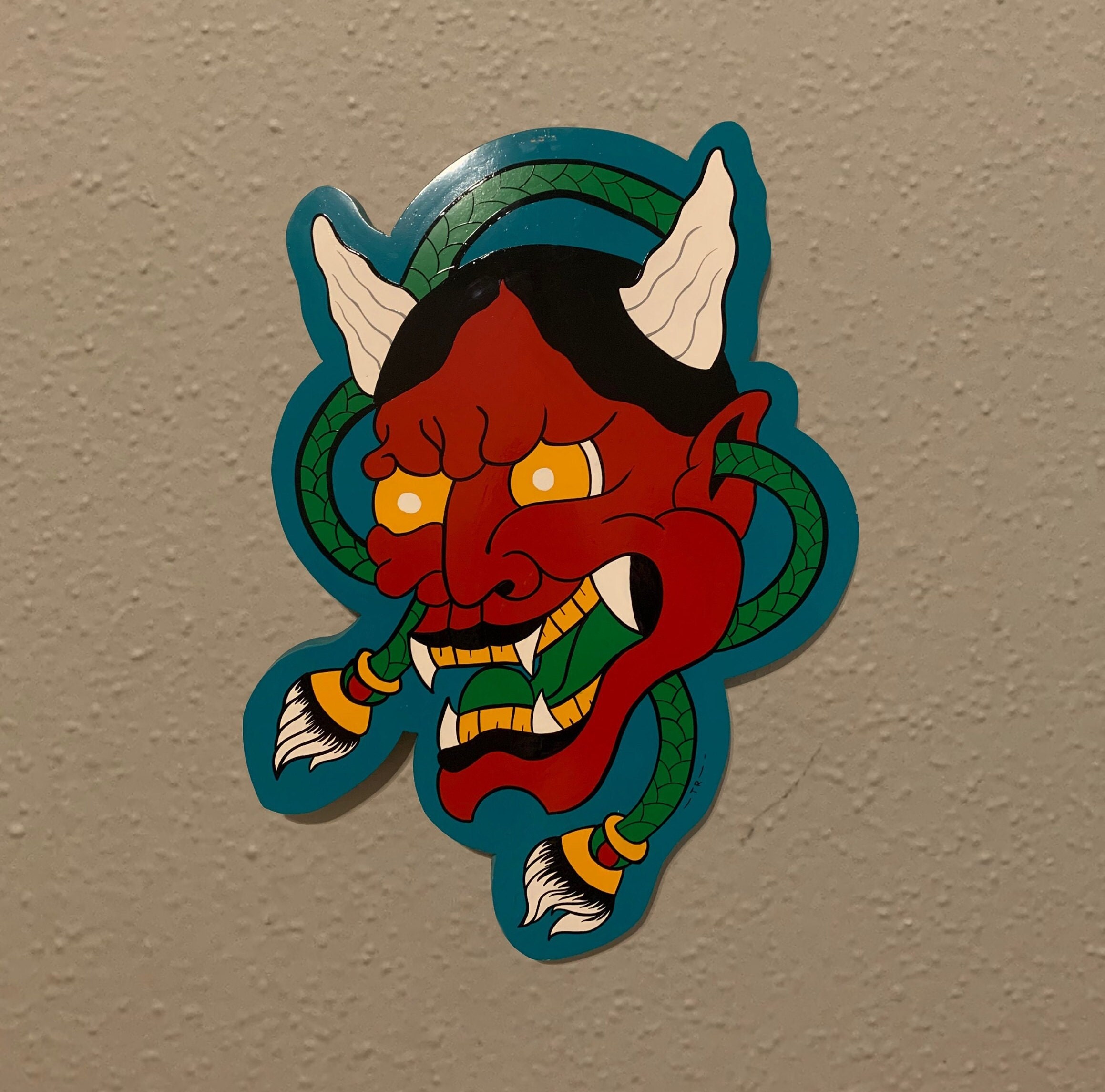 Hand Painted Japanese Mask - Etsy