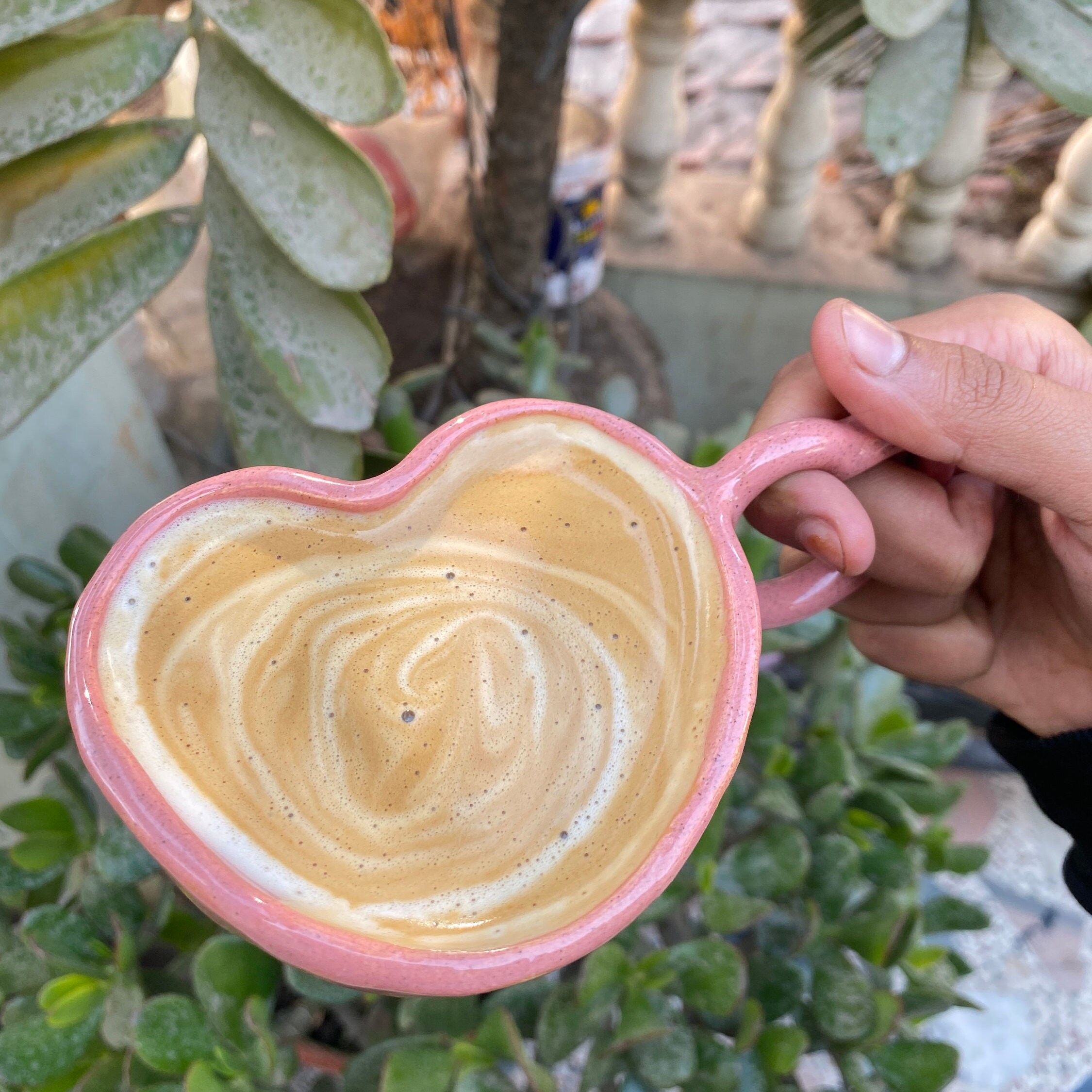 Handmade Heart Shaped Cup Dreamy Pink Cup Personalized Gift for Lovers ...