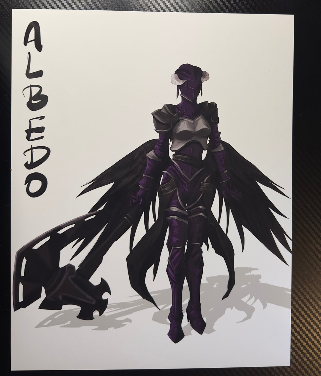 ALBEDO Overlord Poster ARMOUR Art Print overlord Inspired Artwork ...