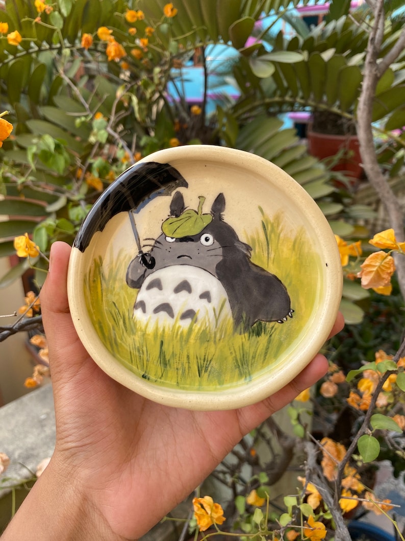 Totoro Trinket Dish Ceramic Small Snack Plate Ceramic Plate Anime ...
