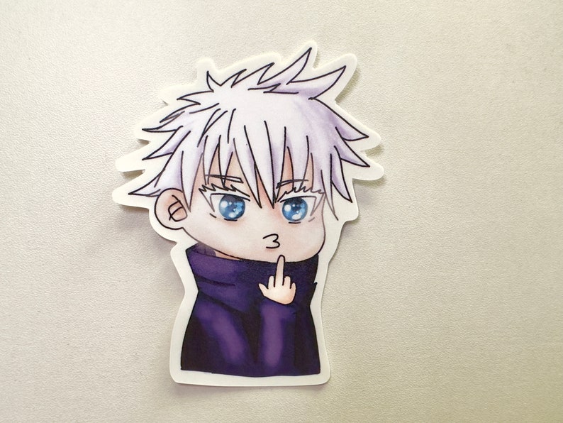 Gojo Satoru Cute Sticker Jujutsu Kaisen Anime Art Waterproof Laminated ...