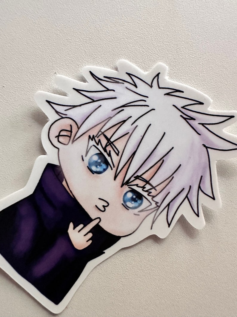 Gojo Satoru Cute Sticker Jujutsu Kaisen Anime Art Waterproof Laminated ...