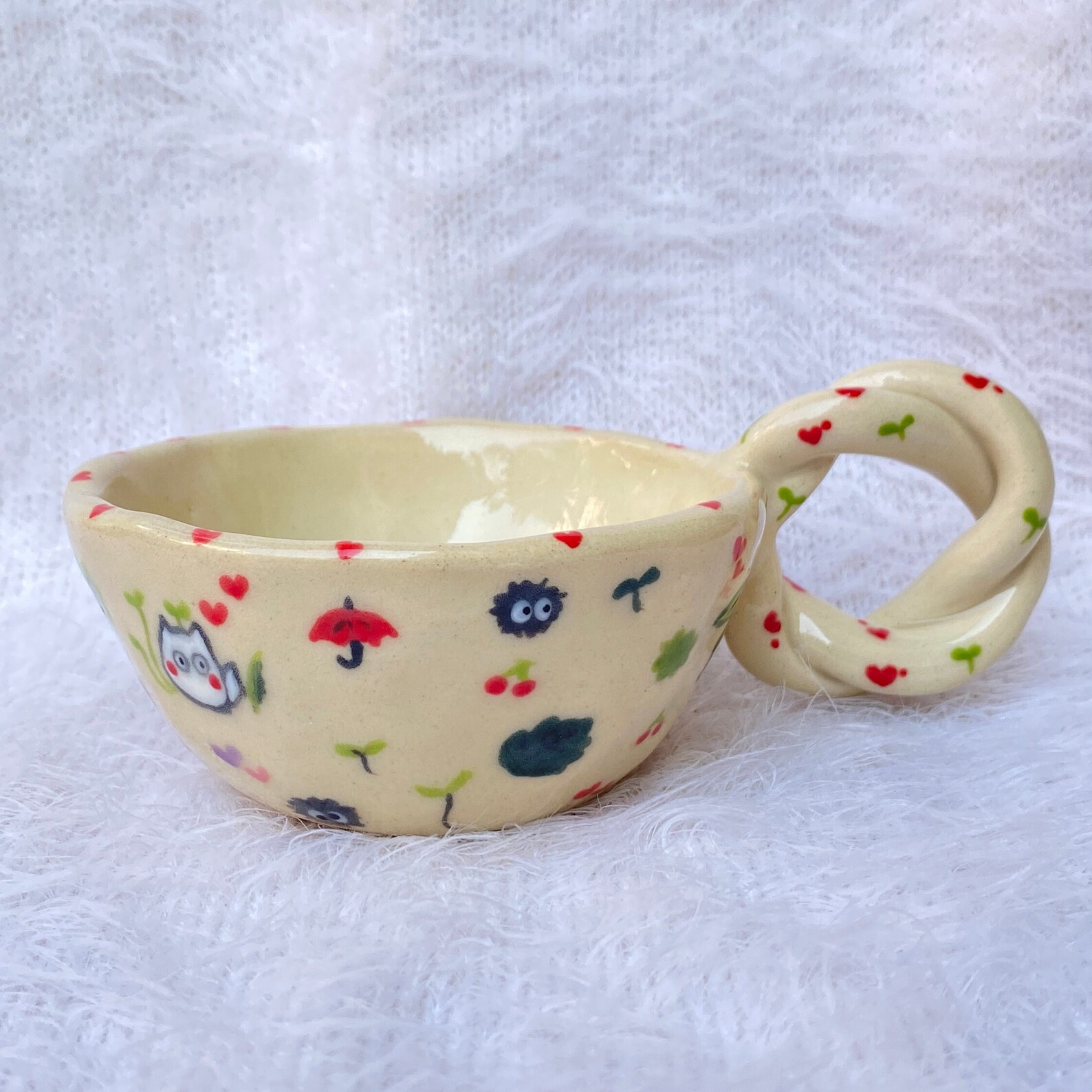 Handmade Custom Anime Cup Totoro Ceramic Cup Ceramic Mug for Coffee and ...