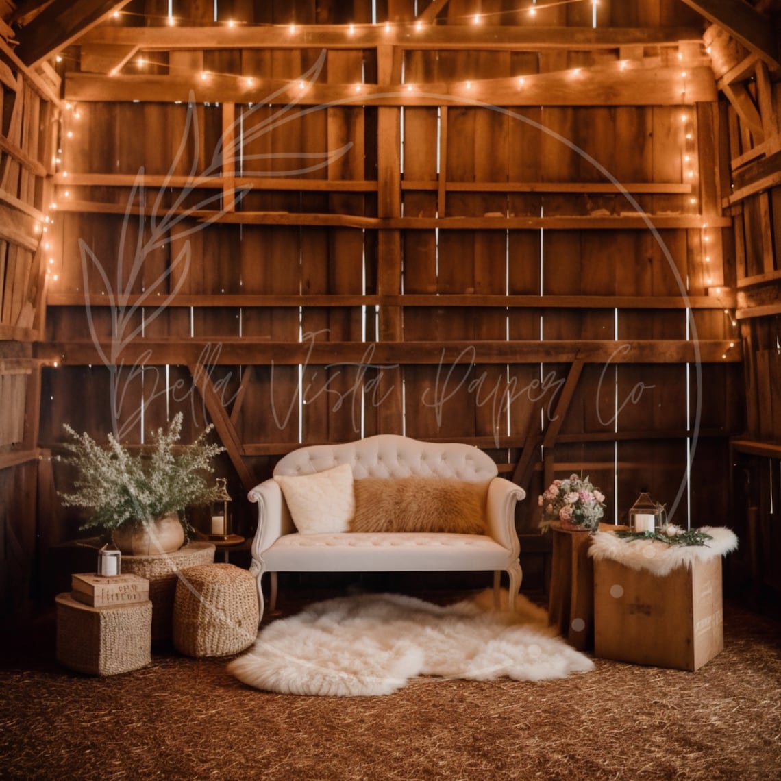 20 Cozy Barn Digital Backdrops, Farmhouse Digital Backdrop Overlays ...