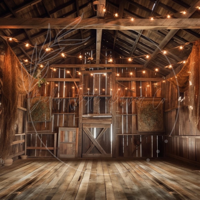 Warm Rustic Barn Room - 12 Digital Backdrops, Maternity Boudoir Digital ...