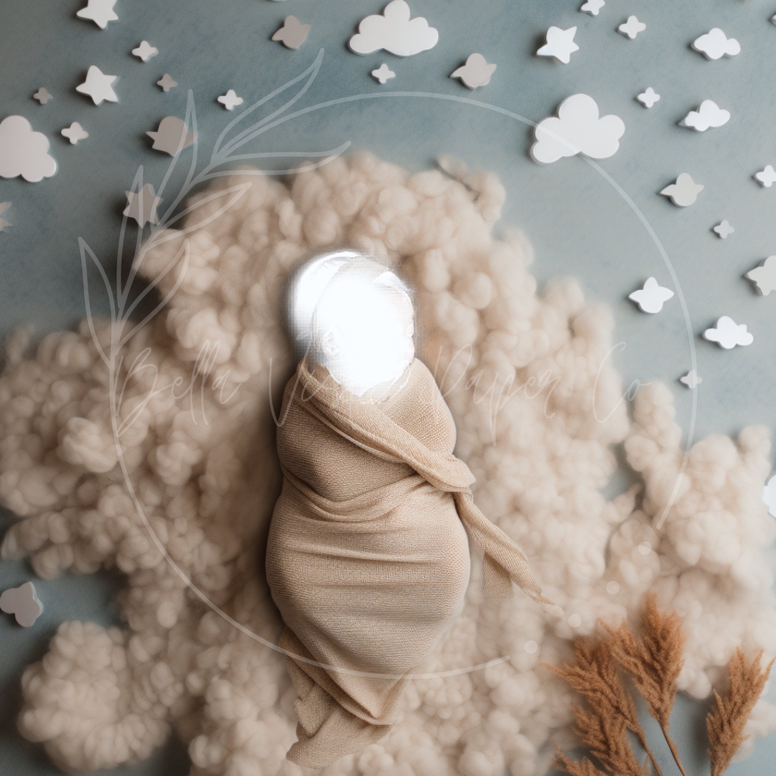 Newborn Face Insert, Digital Backdrop, Face Hole, Digital Background ...