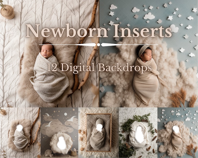 Newborn Face Insert, Digital Backdrop, Face Hole, Digital Background ...