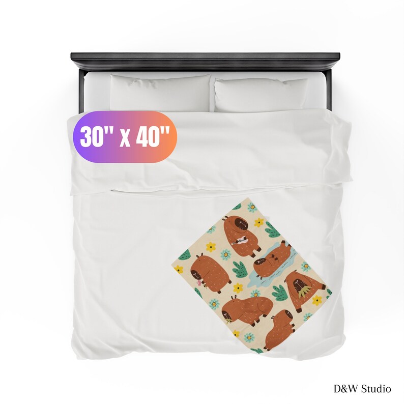 Capybara Blanket: Adorable Capybara Plush Blanket, Baby Velveteen ...