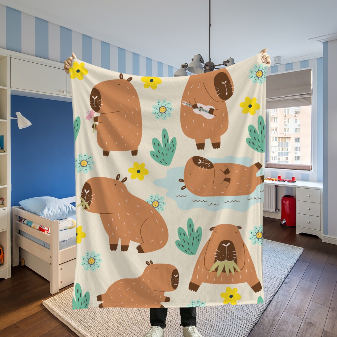 Capybara Blanket: Adorable Capybara Plush Blanket, Baby Velveteen ...