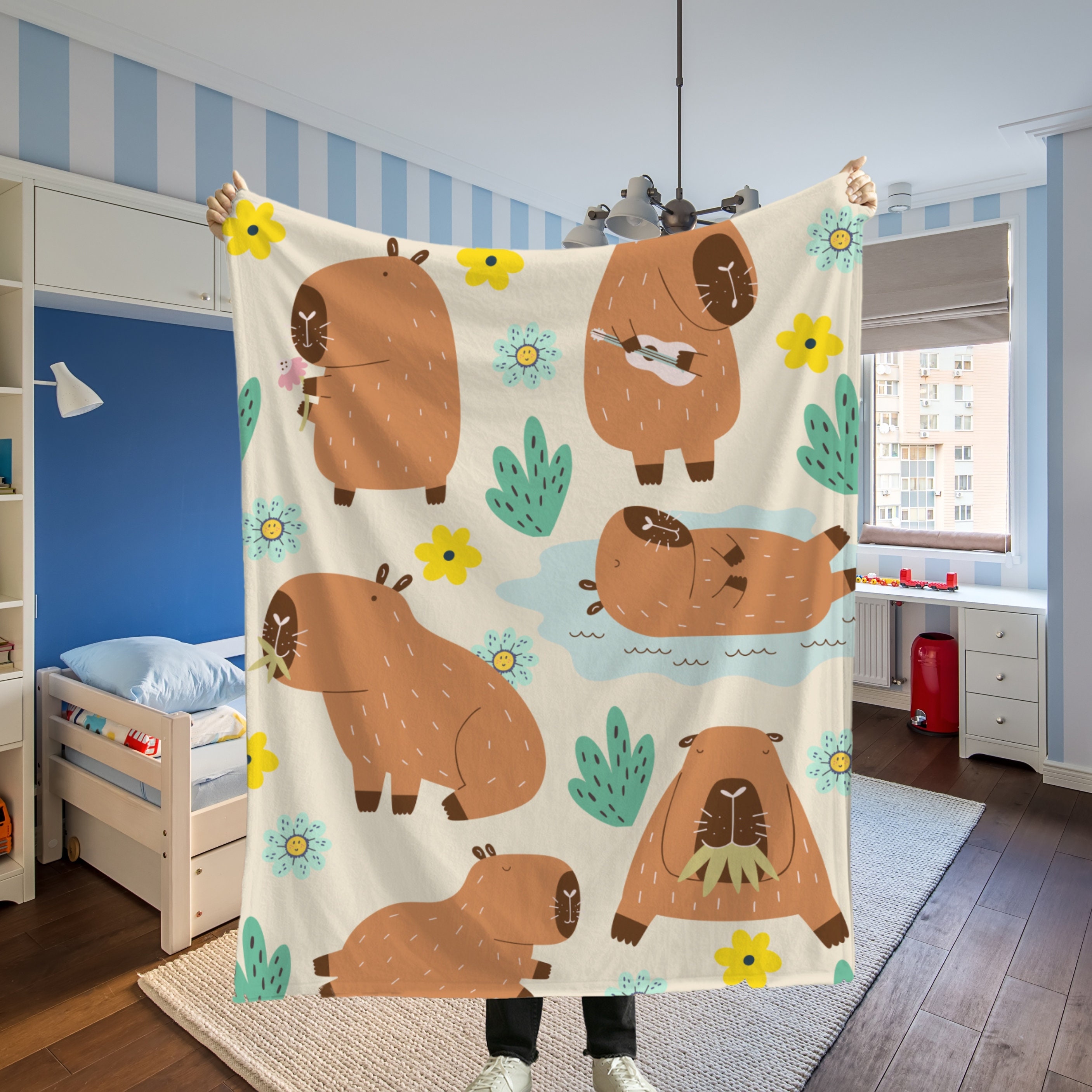 Capybara Blanket: Adorable Capybara Plush Blanket, Baby Velveteen ...