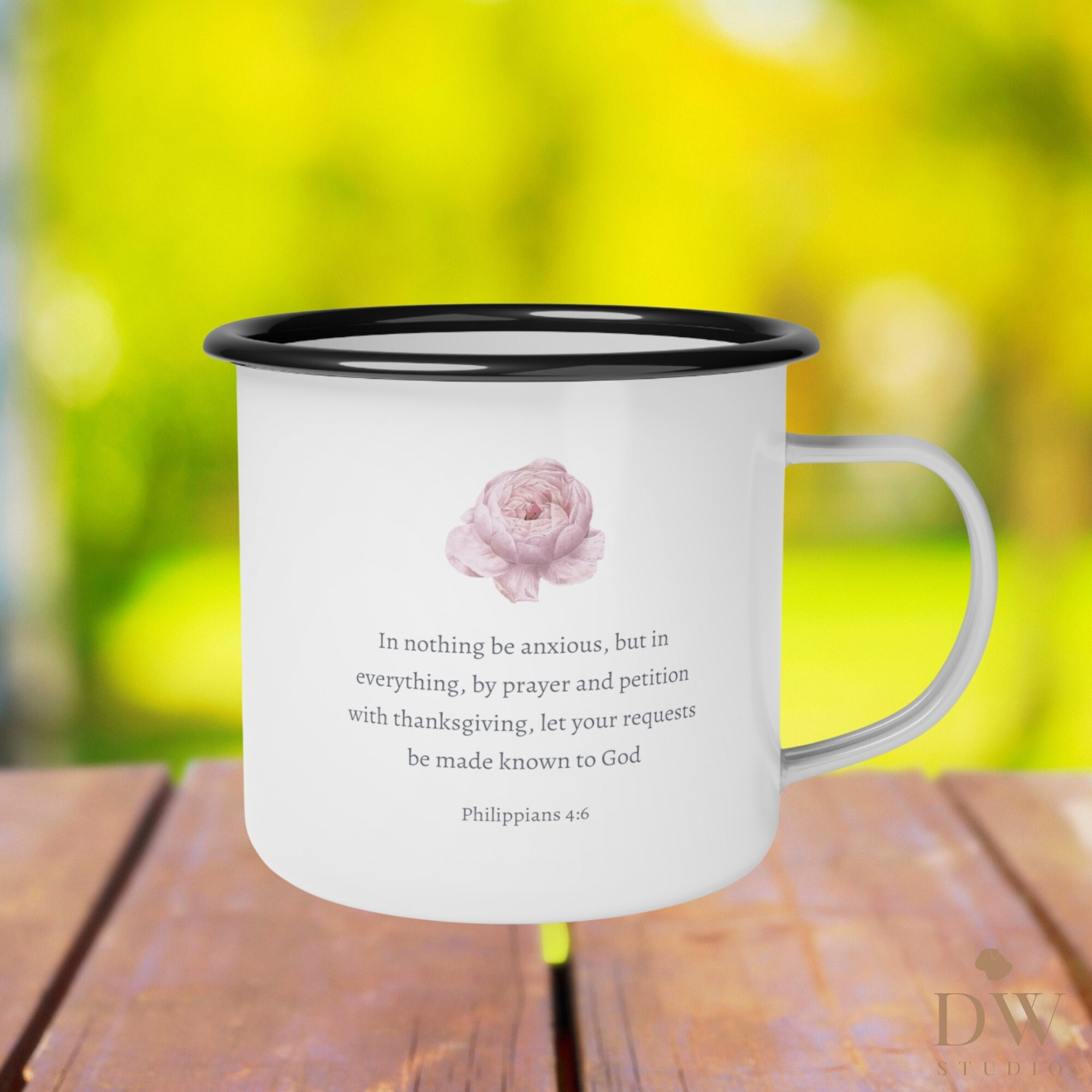 Bible Verse Camping Mug Philippians 4:6, Scripture Coffee Cup ...