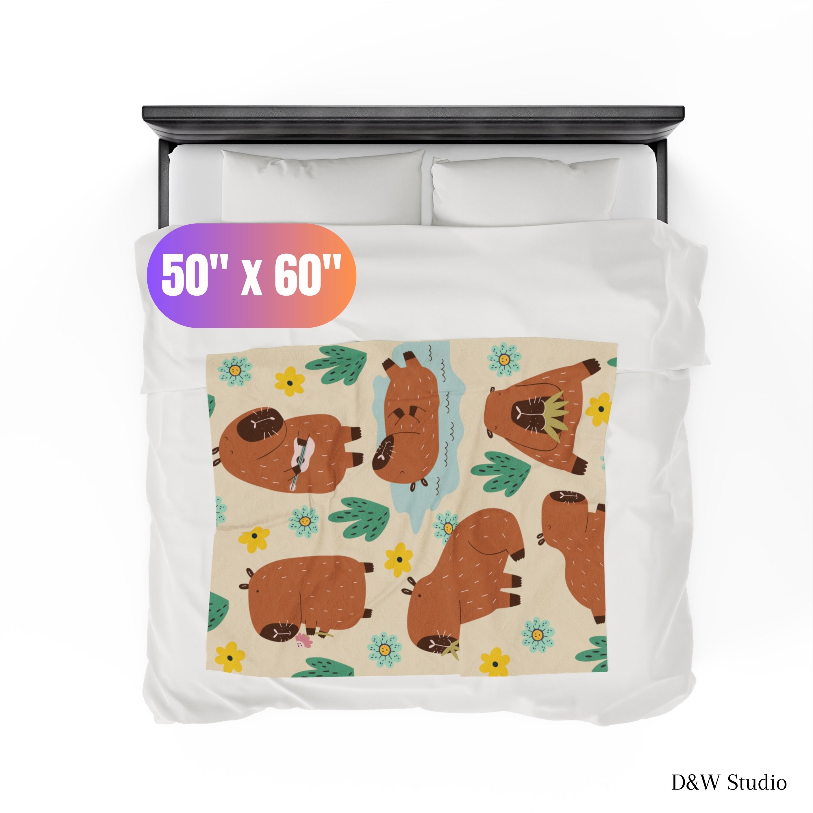 Capybara Blanket: Adorable Capybara Plush Blanket, Baby Velveteen ...