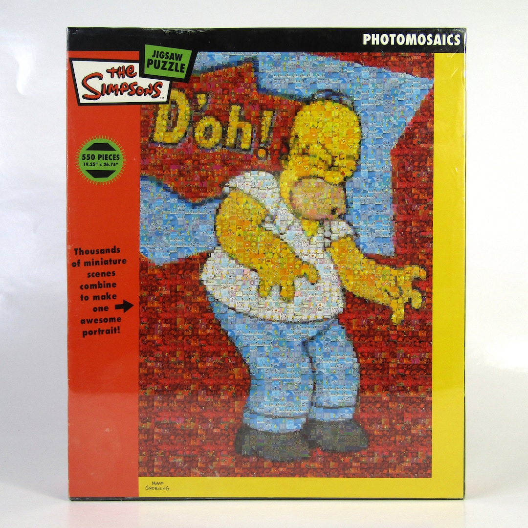 The Simpsons D'oh Photomosaics Jigsaw. 550 Pieces. Factory Sealed. Some ...