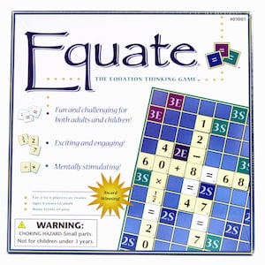 Equate. the Equation Thinking Game. Factory Sealed From 1996 - Etsy