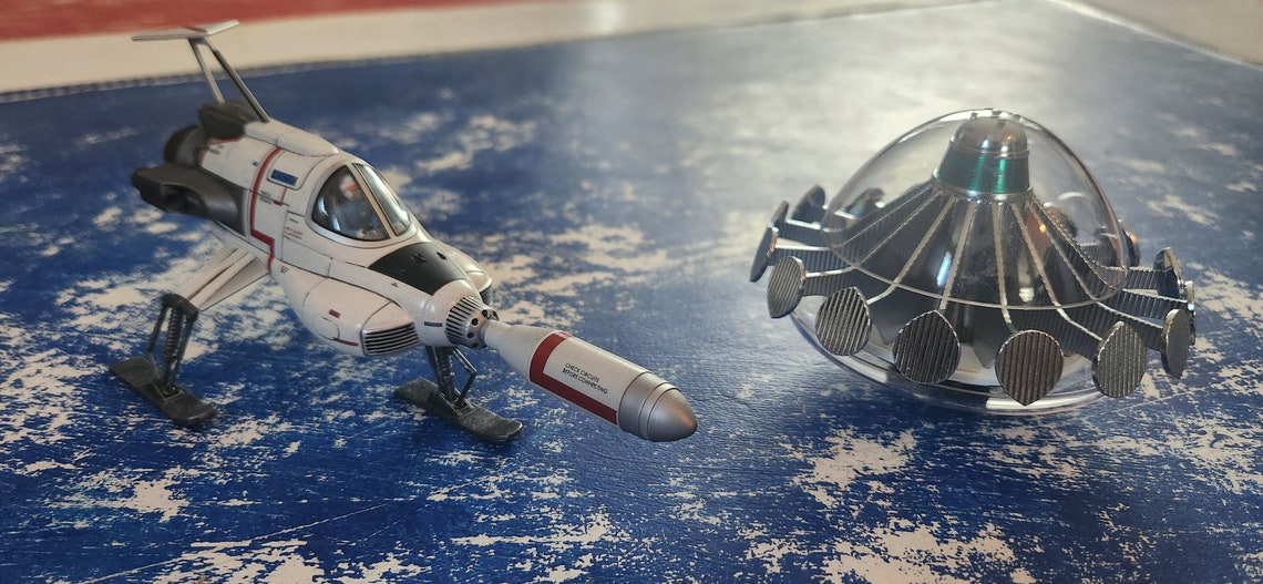 Gerry Anderson UFO S.H.A.D.O. Moonbase Interceptor With UFO Saucer Die ...