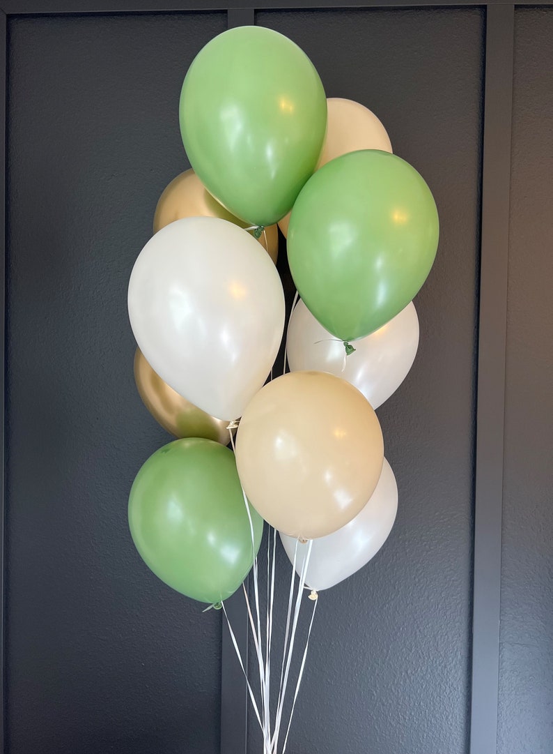 Balloon Bouquet 11 Neutral Boho Balloons Bridal - Etsy