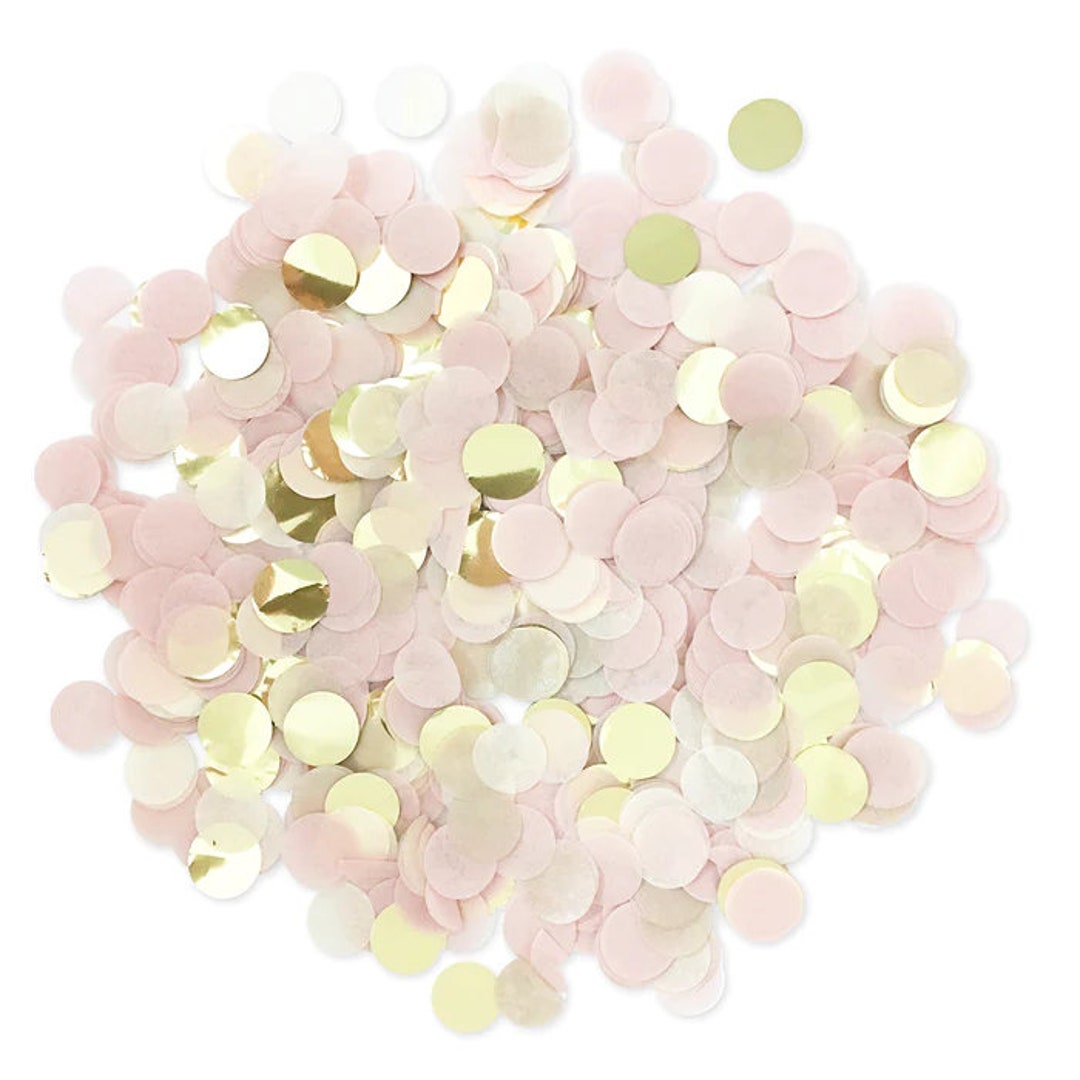 Blush and Gold Confetti, Confetti Toss, Party Decor, Bridal Shower ...