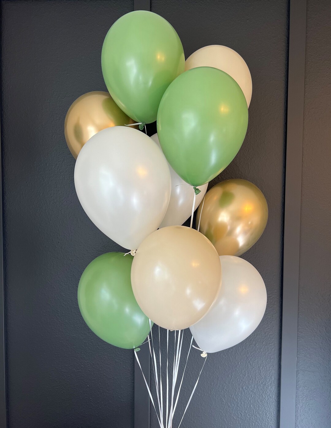 Balloon Bouquet, 11 Neutral Boho Balloons, Bridal Shower, Baby Shower ...