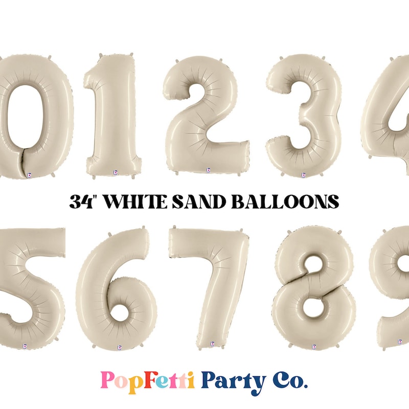 Number Balloons 34 - Etsy