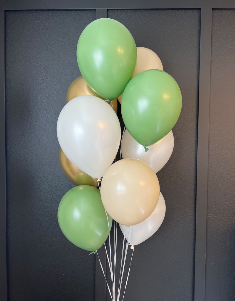 Balloon Bouquet 11 Neutral Boho Balloons Bridal - Etsy