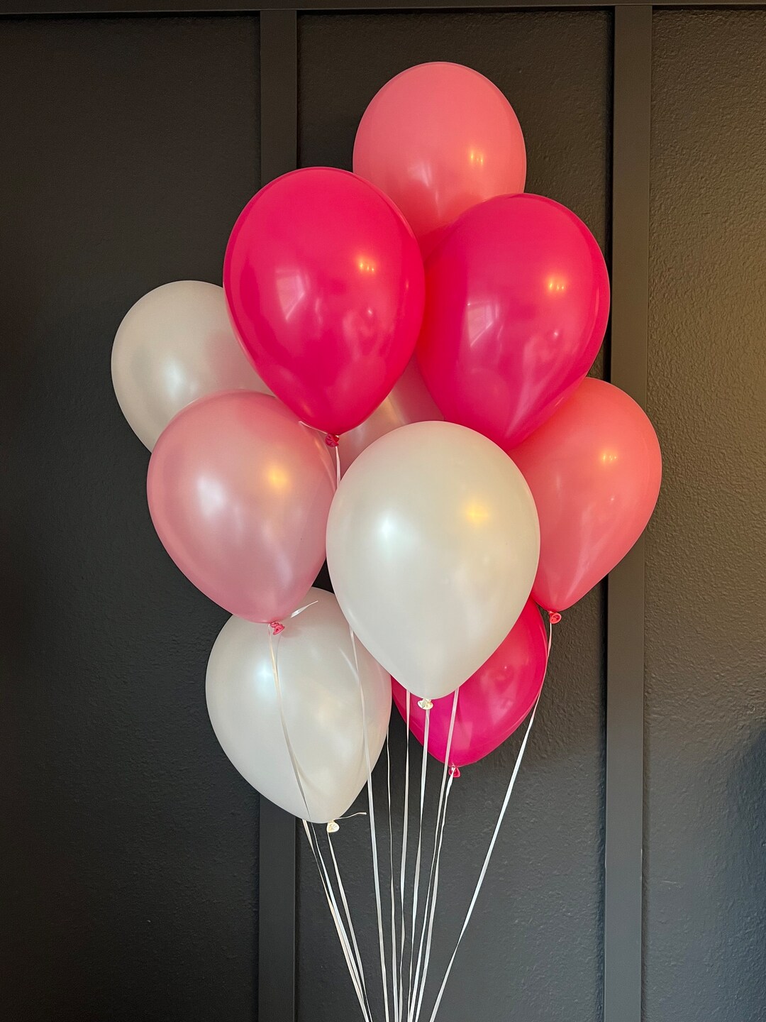 Balloon Bouquet, 11 Pink Balloons, Pink Birthday Balloons, Dolly Doll ...