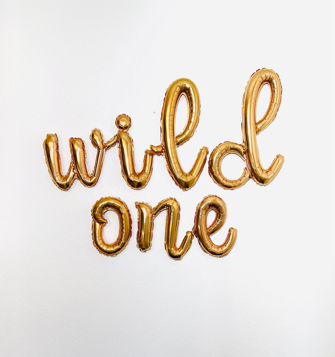 Wild One Gold Balloon Banner for First Birthday Party Decor - Etsy