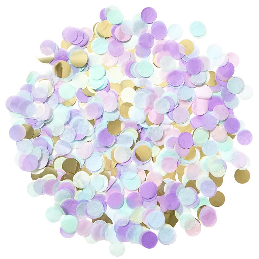 Mermaid Confetti, Confetti Toss, Blue and Purple Confetti, Pastel ...