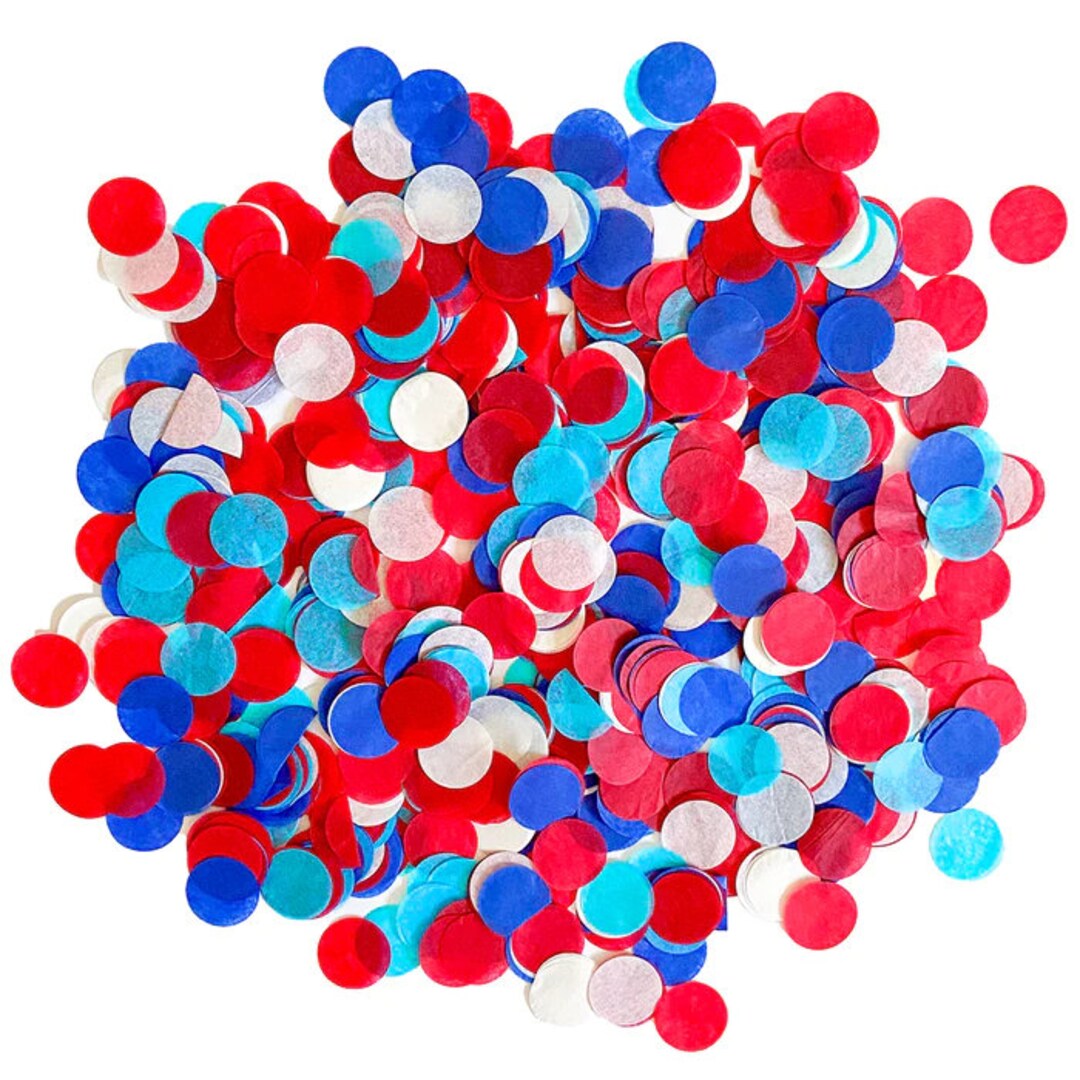Red White and Blue Confetti, Confetti Toss, Memorial Day Confetti ...