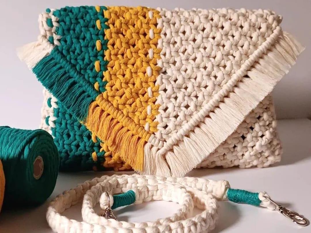 Handmade Macrame Sling Bag Elegant Crossbody Bag With Unique Macrame ...