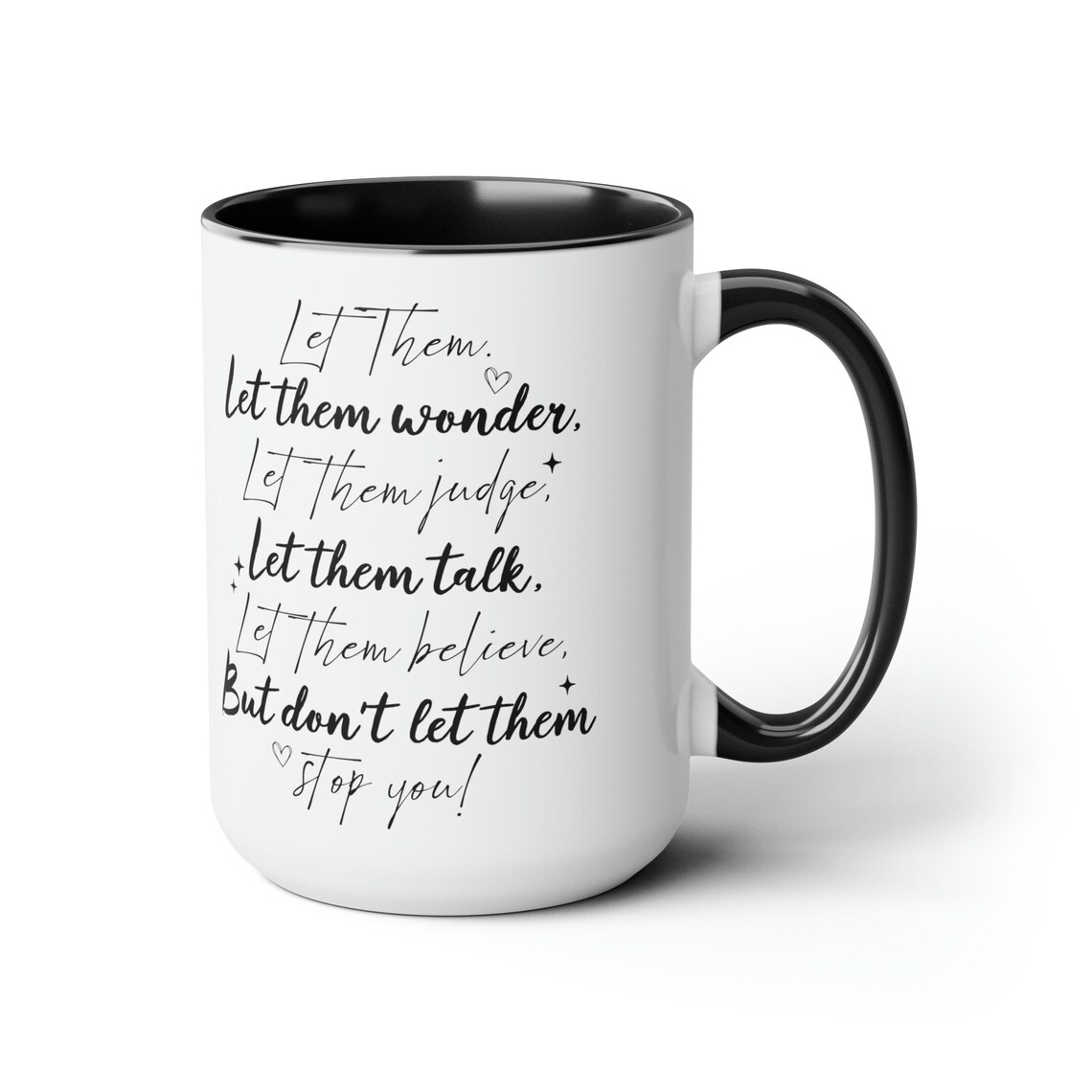 Let Them, Two-tone Coffee Mugs, 15oz - Etsy