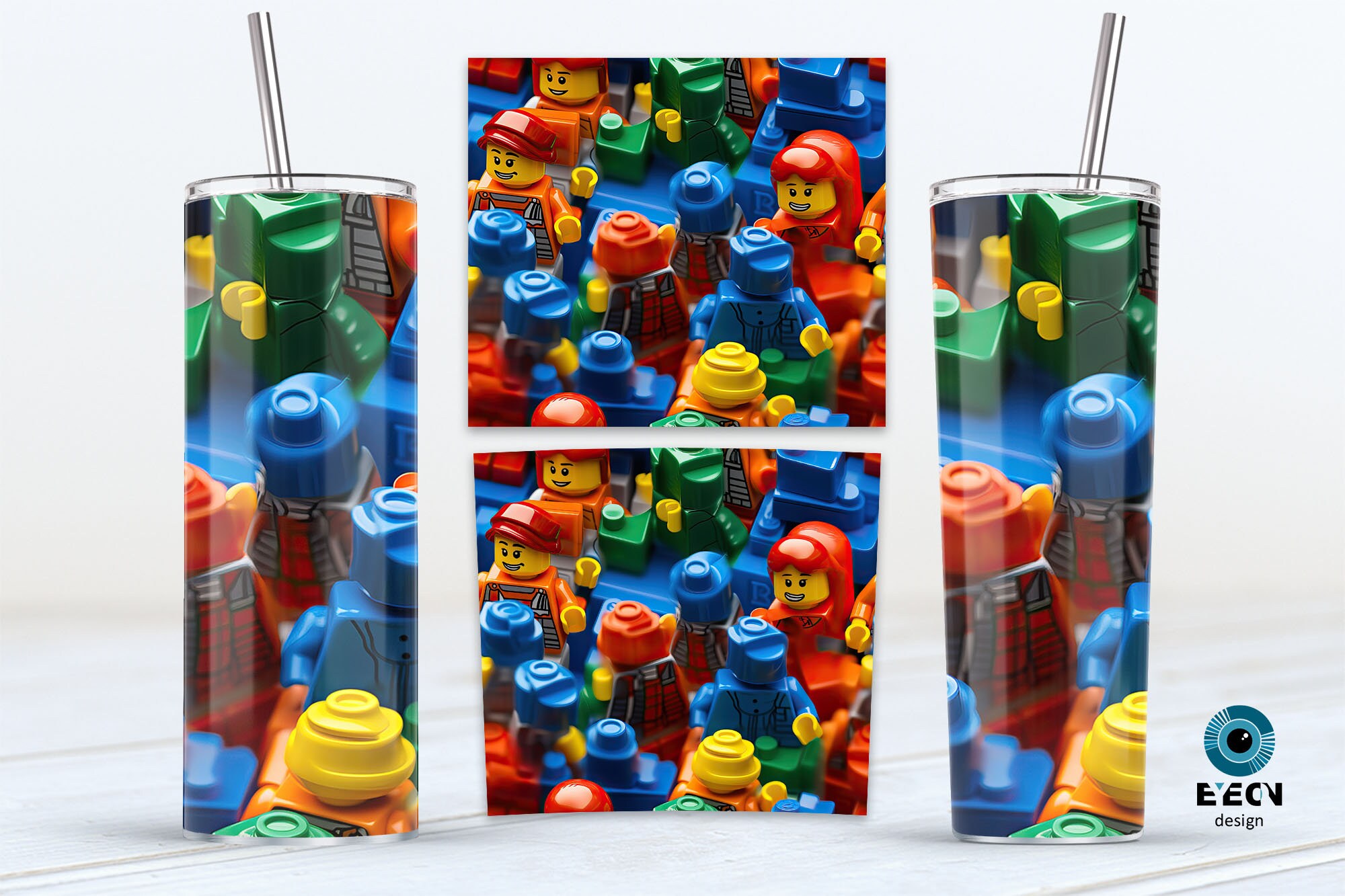 Lego_men_1, 20 Oz Skinny Tumbler Seamless Sublimation Design, Straight ...
