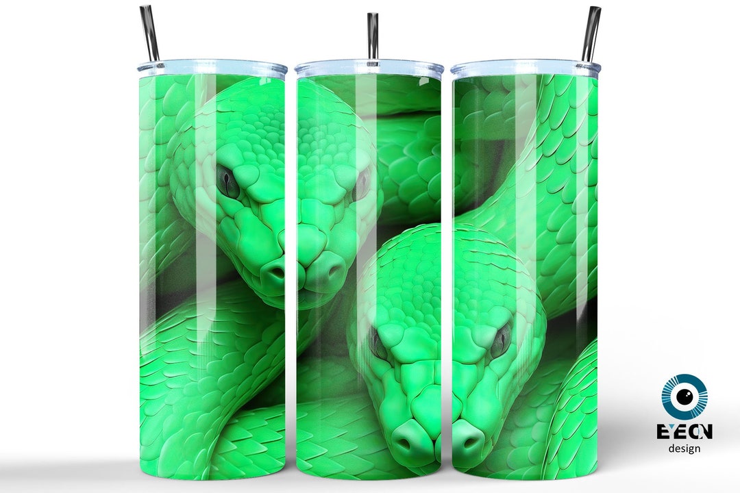 3d_yellow_pythons_3, 20 Oz Skinny Tumbler Seamless Sublimation Design ...