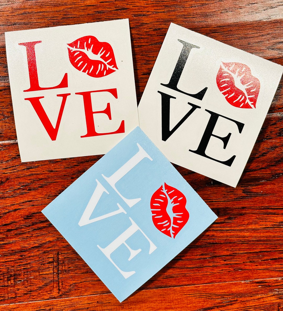Love Kiss Lips Vinyl Decal Sticker Gift Set Valentines Day Logo Set of ...