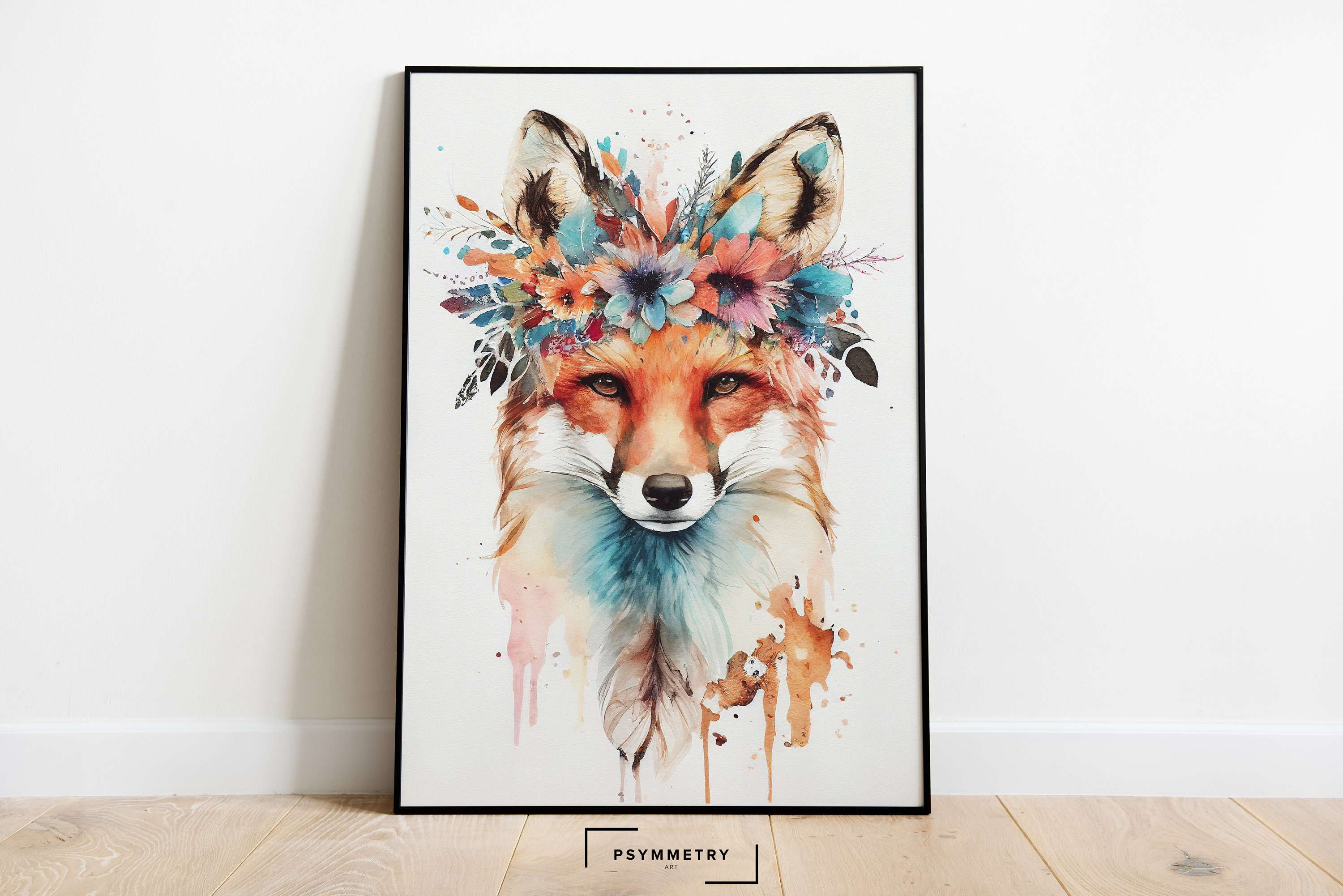 Wildflower Fox - A Whimsical and Bohemian Portrait of a Furry Friend ...