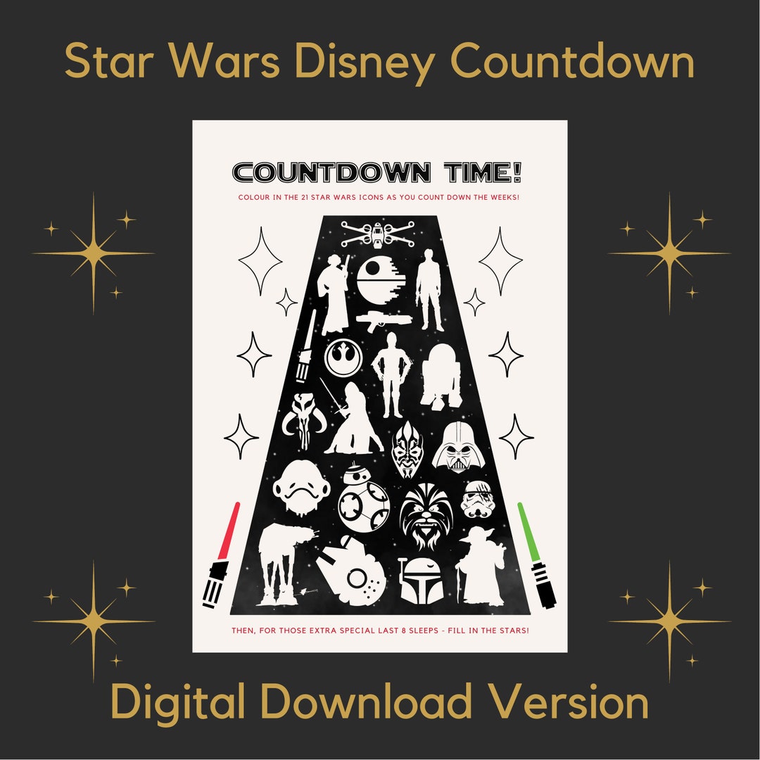 Disneyworld Countdown | Disneyland Paris Countdown | Disneyland Countdown | Digital Download ...