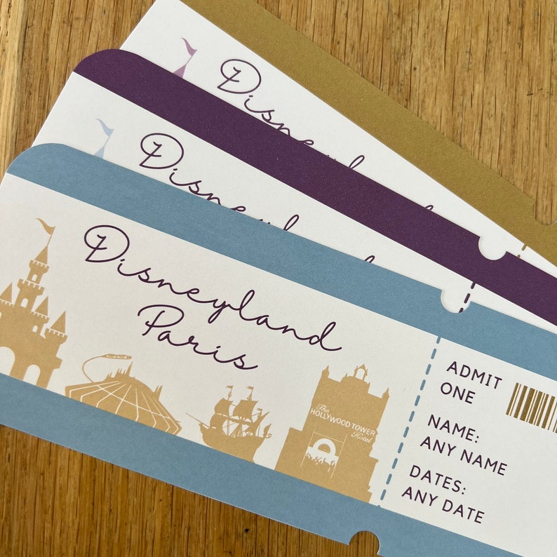Disneyland Paris Surprise Ticket, Disneyland Paris Gift Voucher, Custom ...