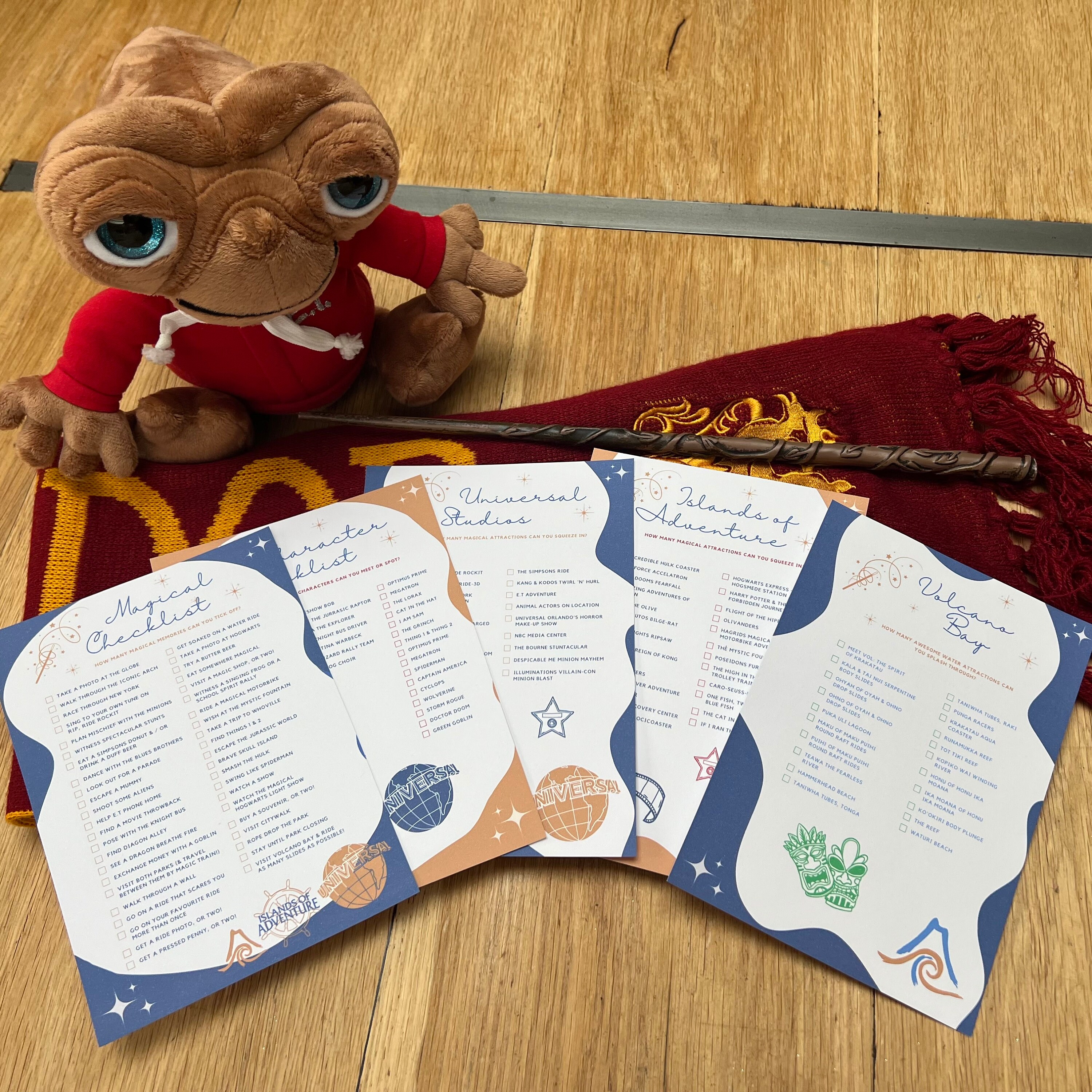 Universal Studios Checklist. Printable Digital Download - Etsy