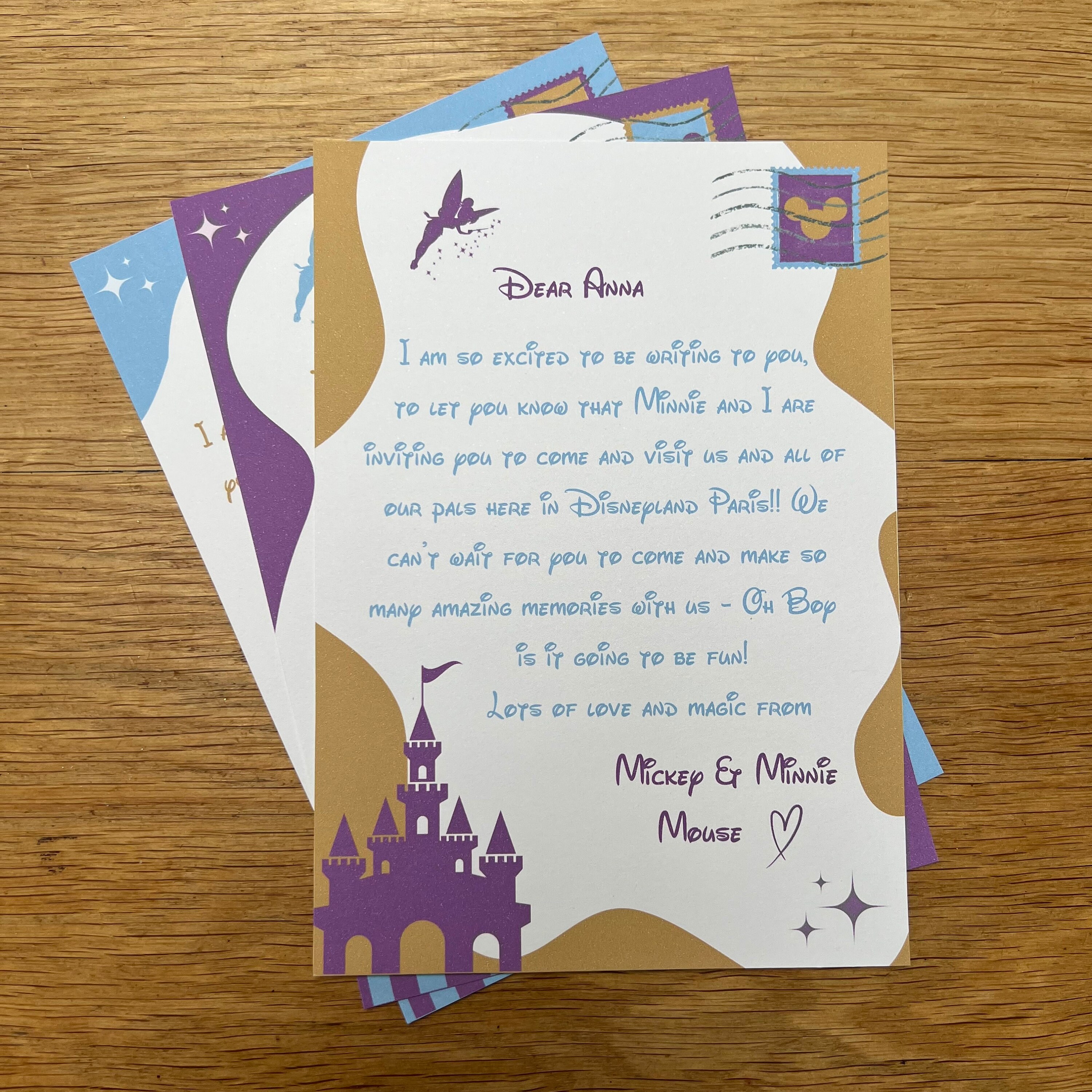 Personalised Disney Surprise Reveal Letter | Disneyworld Reveal Letter ...