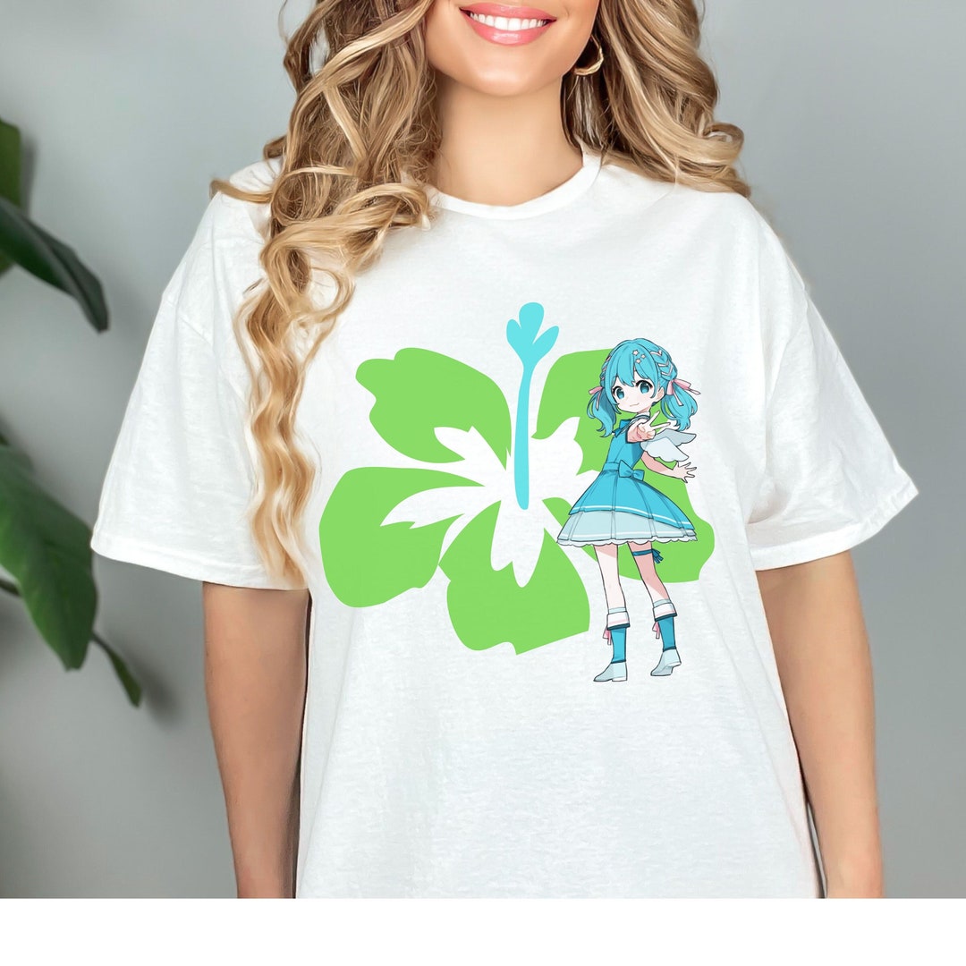 Tropicalcore Waifu Shirt Lime Edition Tropical Clothes Anime - Etsy
