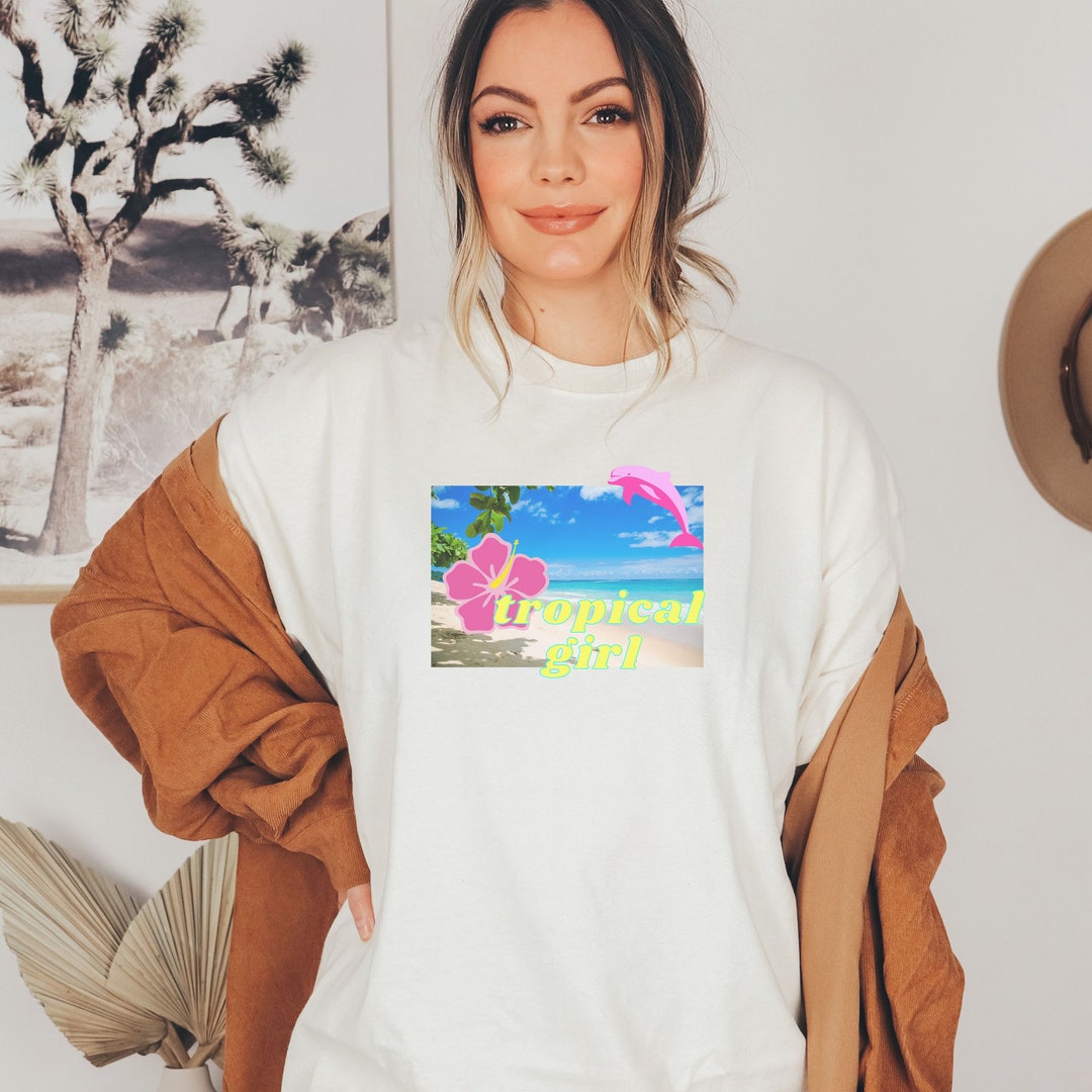 Tropical Girl Shirt, Tropicalcore Shirt, Summer Shirt, 2000s Y2k Shirt ...