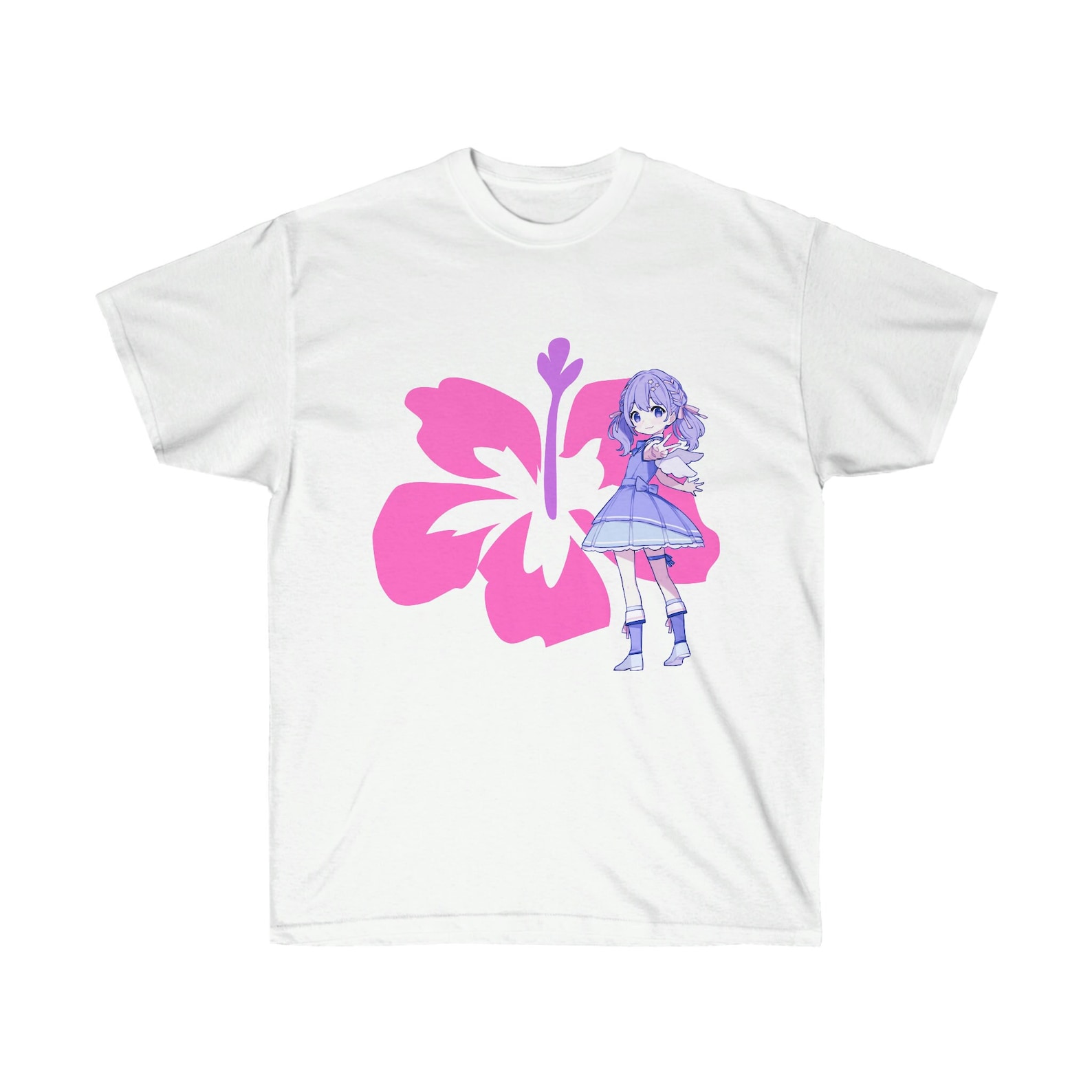 Tropicalcore Waifu Shirt Lilac Edition, Anime Lover Gift, Anime Girl ...
