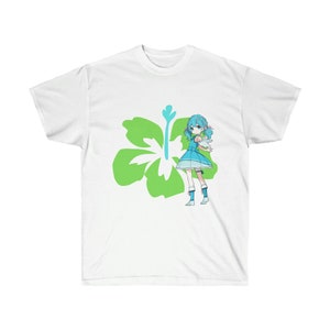 Tropicalcore Waifu Shirt Lime Edition, Tropical Clothes, Anime Girl ...