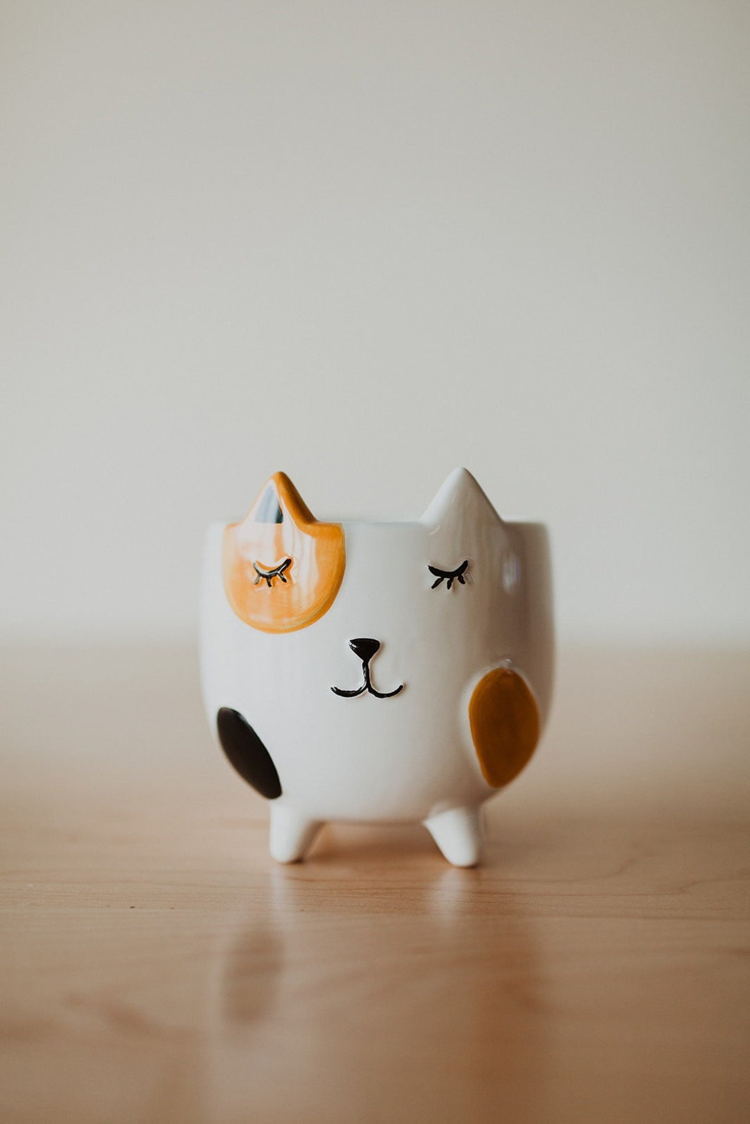 Small Plant Cat Planter Pot - Etsy