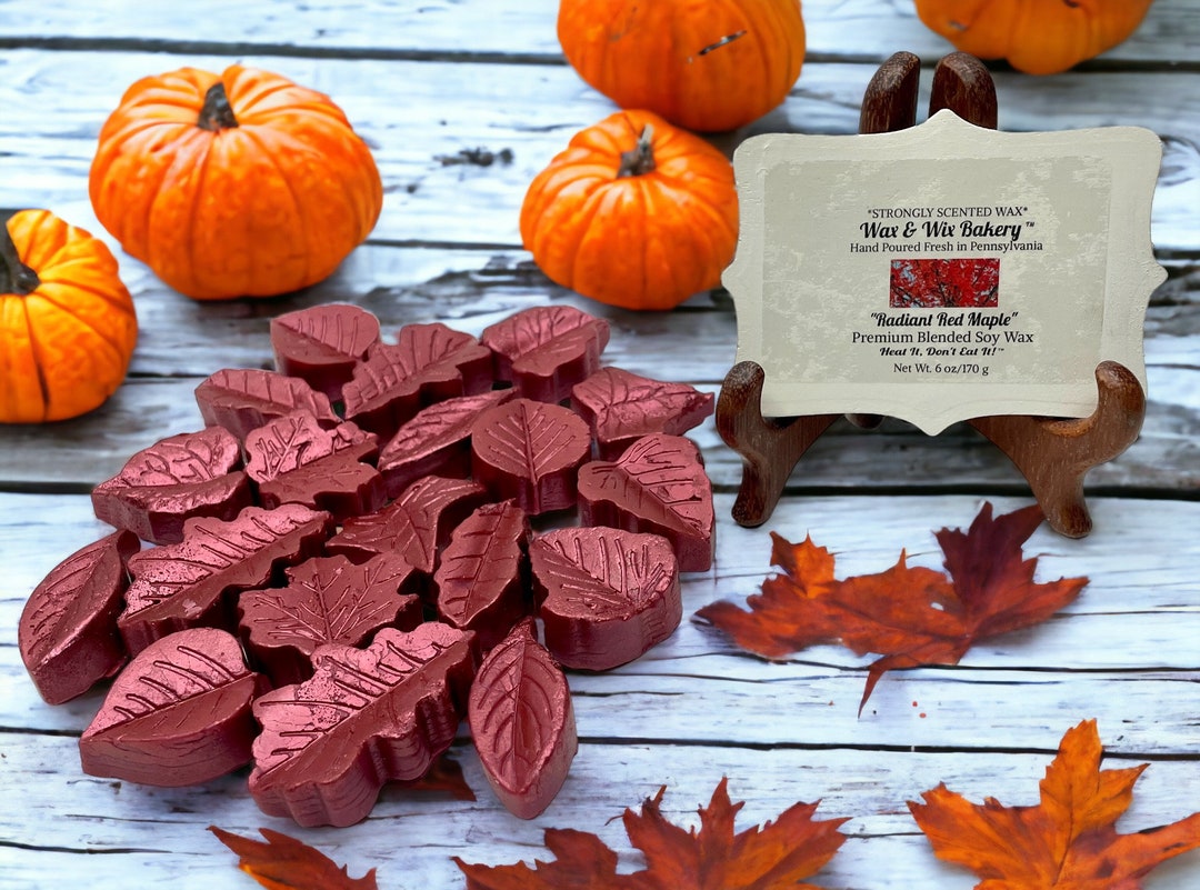 Leaves Wax Melts. Radiant Red Maple. 6 Oz. Soy Wax Melts/leaf Shaped ...